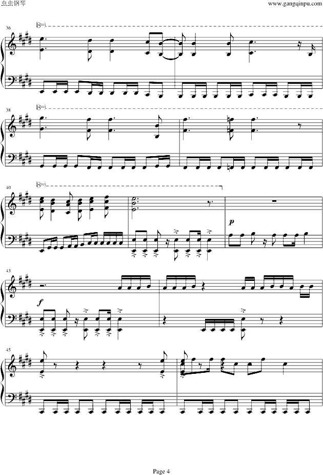 piano sheet music -Real In Rio--《里约大冒险》BGM完整版 - www.gangqinpu.com