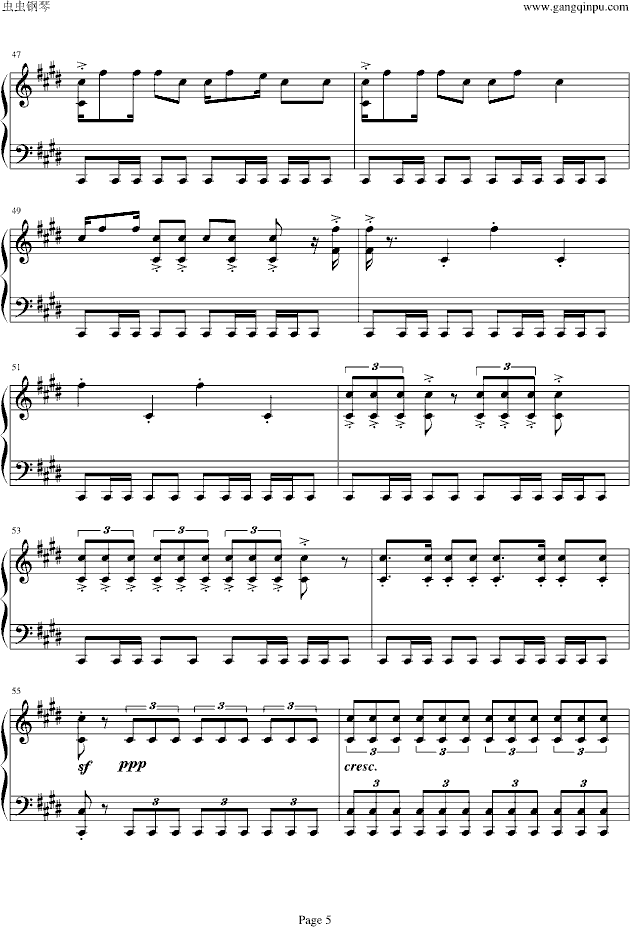 piano sheet music -Real In Rio--《里约大冒险》BGM完整版 - www.gangqinpu.com