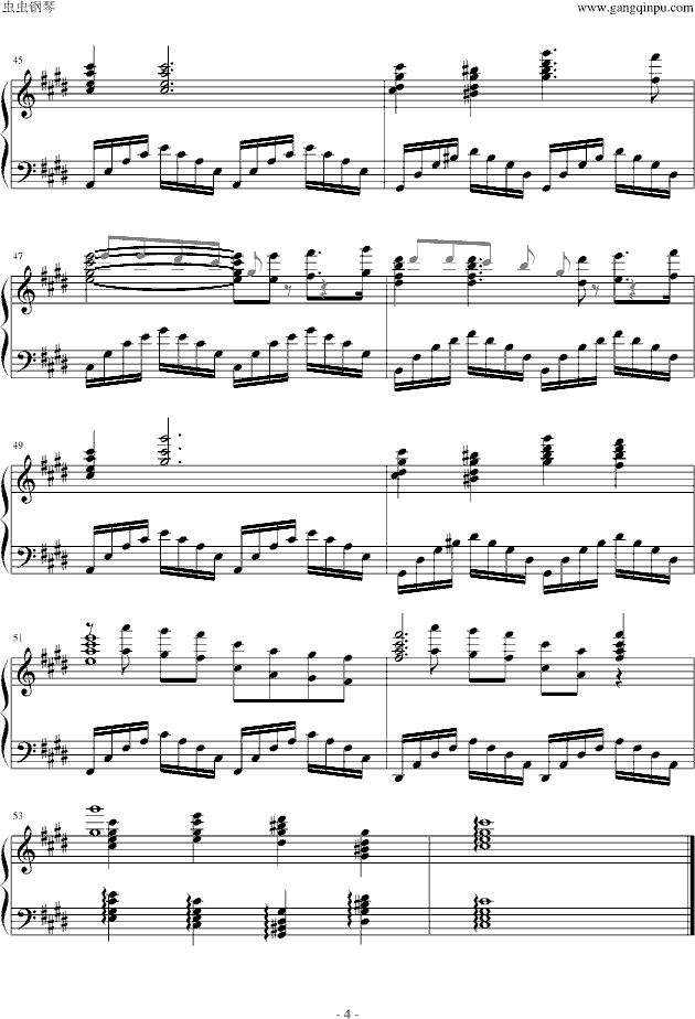 piano sheet music -Sempre Sempre - www.gangqinpu.com