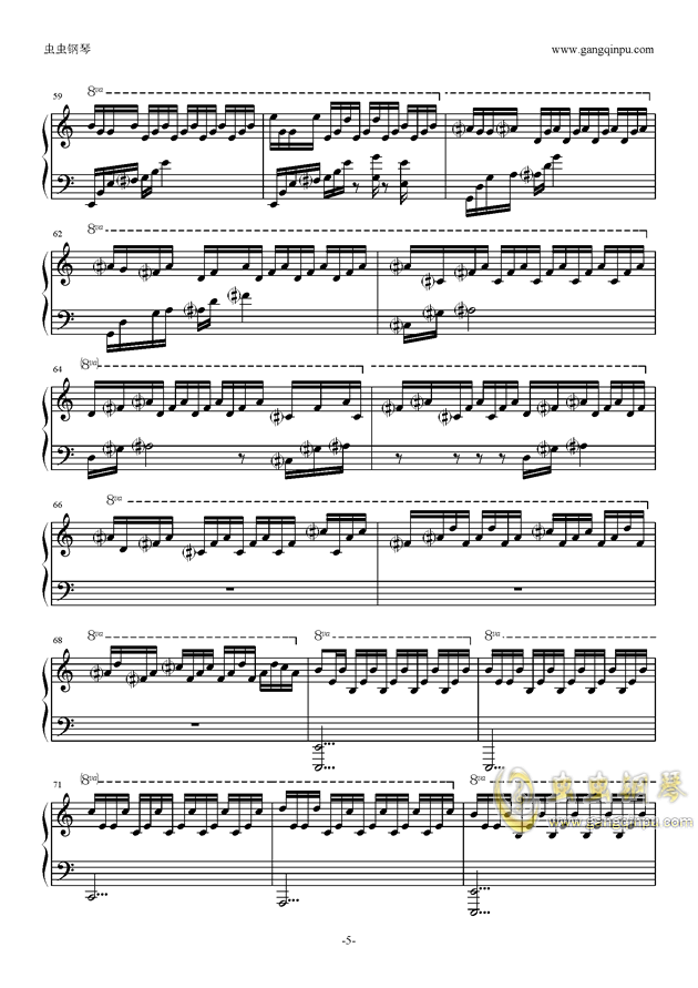 使命召唤僵尸模式BGM-Damned（修改版），使命召唤僵尸模式BGM-Damned（修改版）钢琴谱，使命召唤僵尸模式BGM-Damned ...