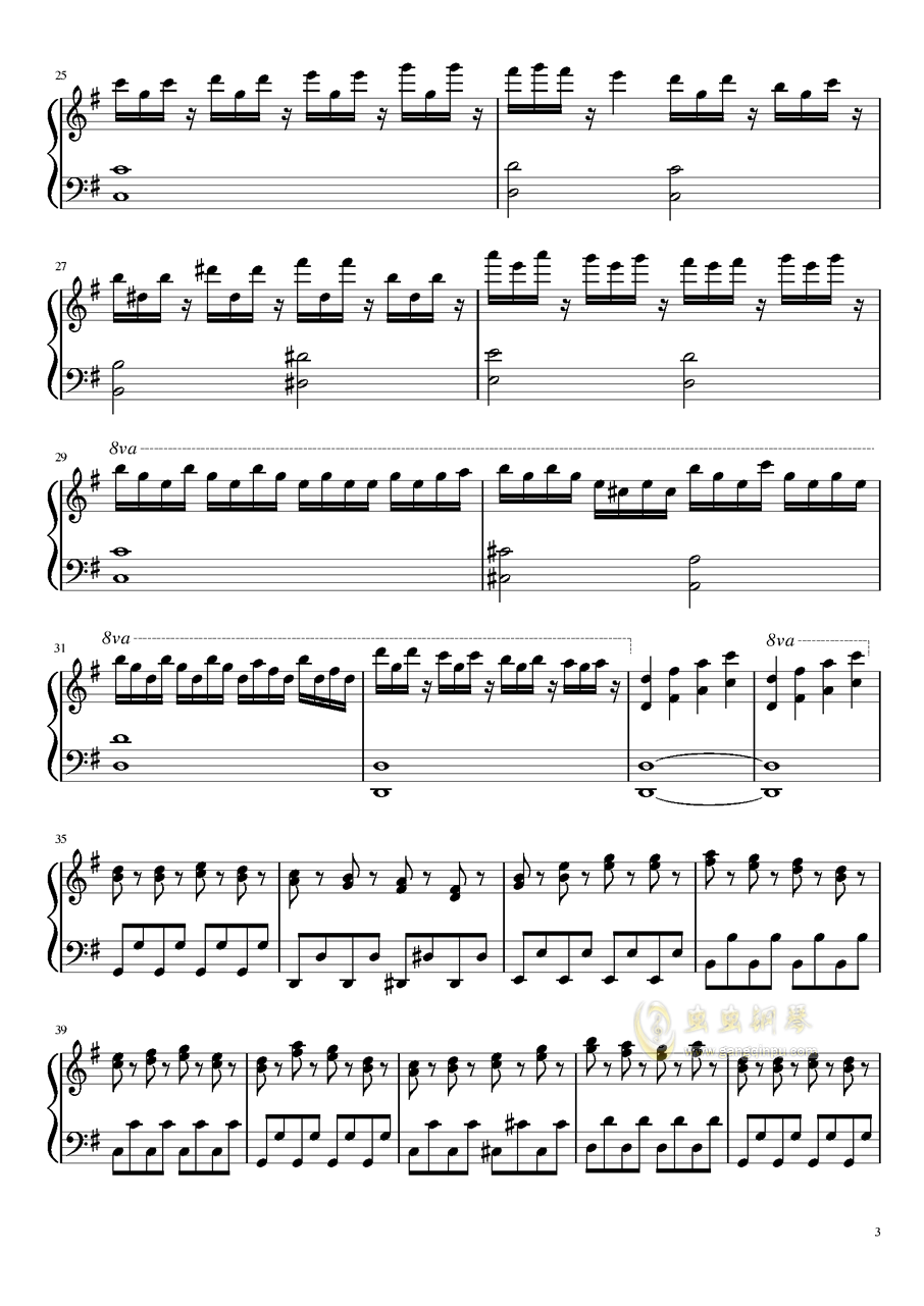 xi-freedom dive，xi-freedom dive钢琴谱，xi-freedom diveG调钢琴谱，xi-freedom dive ...