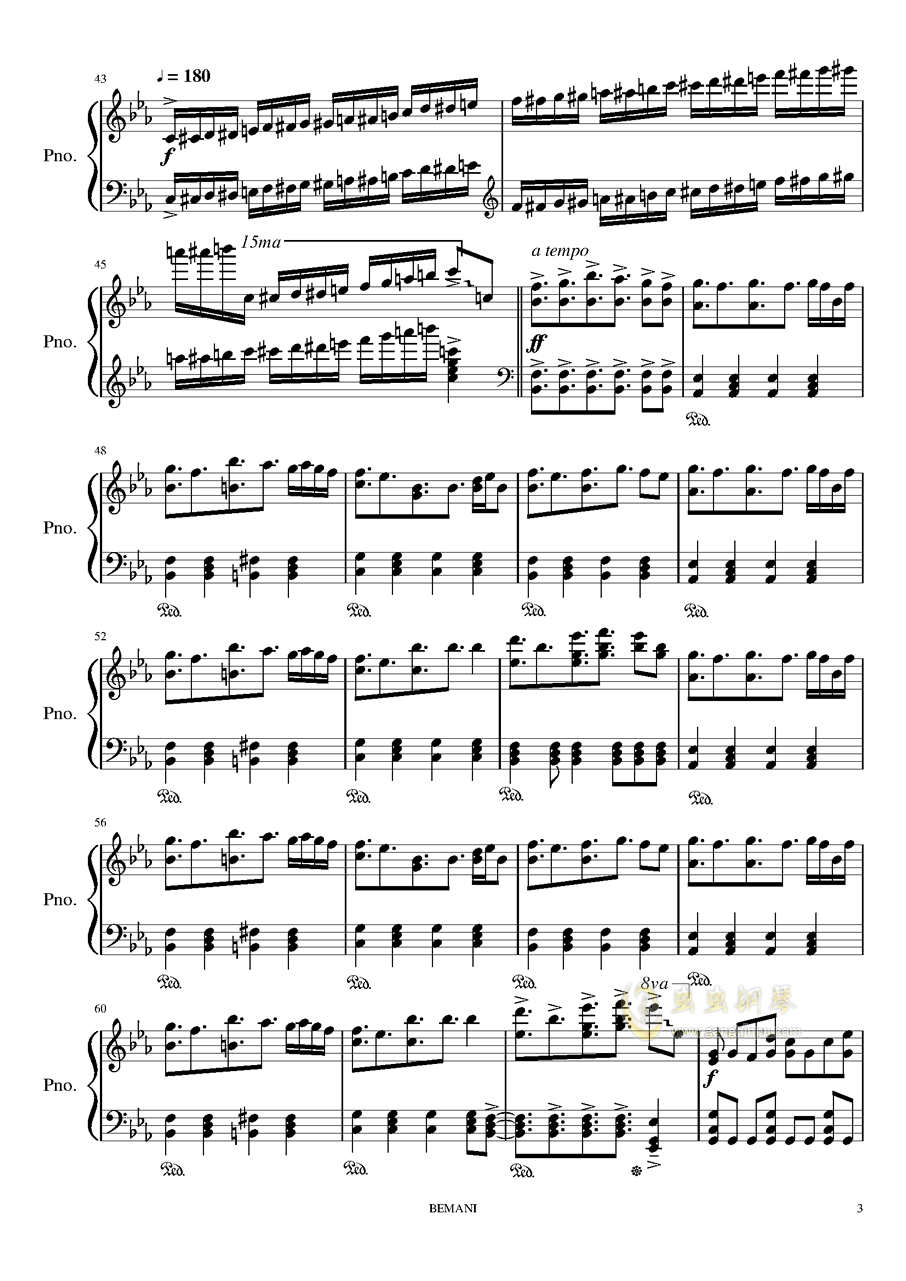 JOMANDA (jubeat copious APPEND)，JOMANDA (jubeat copious APPEND)钢琴谱 ...