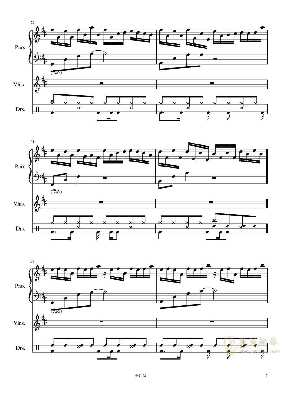 Somnambulating，Somnambulating钢琴谱，SomnambulatingD调钢琴谱，Somnambulating钢琴谱 ...